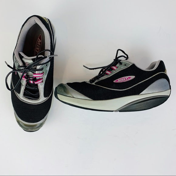 MBT | Shoes | Mbt Rocker Shoes 75 Black Silver 402203 Lace | Poshmark